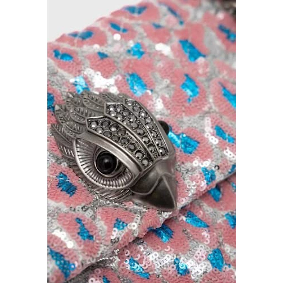 Kurt Geiger Women’s Kensington XXL Sequin Pink Blue Shoulder Crossbody Bag