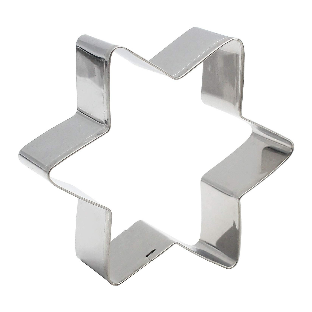 Mziart Star Cookie Cutter Set, 10 Piece Assorted Sizes Star Cookie Molds, Stainless Steel Metal Six-pointed Star Shapes Biscuit Molds Fondant Cake Cutter