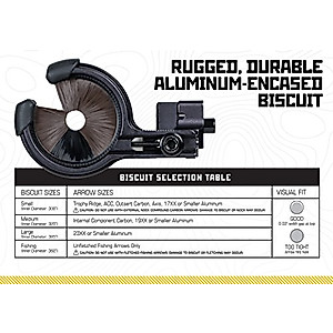 Trophy Ridge Sure Shot Pro Whisker Biscuit Archery Arrow Rest - Lifetime Reliability for Bowhunters, Easy Micro Adjustments, Durable Design, Quiet Loading