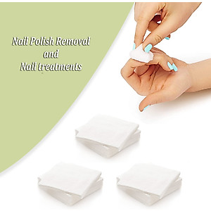 Degasa Premium 100% Pure Cotton Exfoliating Squares for Women - Hypoallergenic, Lint-Free Pads - Ideal for use as Makeup Remover Wipes or Nail Polish Remover Wipes, 160 Count