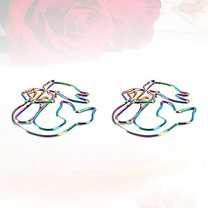 Operitacx 24pcs Decoration Paper Gifts Cartoon Wedding for School Page Office Animal Clips Metal Favors Bookmark Paperclips Invitation Clip Shape Marker Party Mermaid