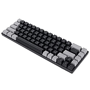 Zyyini Mechanical Keyboard, 68-Key Wired Mechanical Gaming Keyboard with RGB Backlit, USB Typewriter Keyboard Computer Component for Windows for Android Gaming PC(Black)
