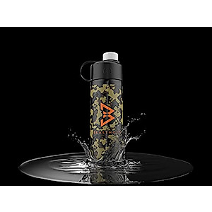 TOAK Reusable Water Bottle Starter Kit - Includes 3 Caps to Mix With Your Water, Portable Tea of a Kind Flavor Caps (Beast Mode Bottle)
