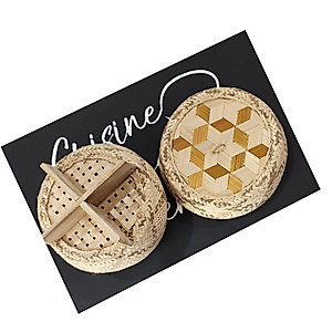 Heavens Tvcz Professional Basket Bamboo Wickerwork Thai Traditional Rice Sticky Steamer Eco-Friendly with Lid Sticky Rice Cooker Steamer Home Electric Cooker Safe