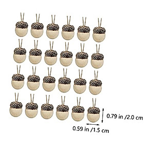 BESTOYARD 24pcs Felt Pine Cones Christmas Decor Mini Craft Balls Acorn Mantel Hanging Acorns Christmas Pinecone Felt Balls White Xmas Decor Props Christmas Hanging Ornaments Small Ball Props