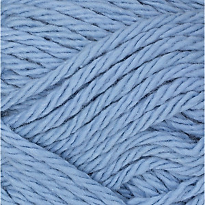 Bernat Handicrafter Cotton Solids Yarn, 1.75 oz, Gauge 4 Medium, 100% Cotton, French Blue