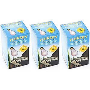 Fluker's (3 Pack) Neodymium Daylight Bulbs for Reptiles 75 watt