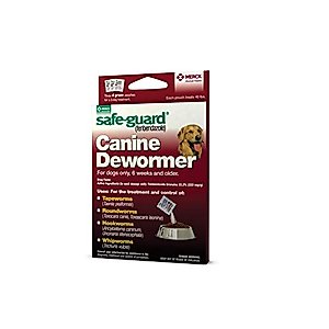 Safe-Guard (fenbendazole) Canine Dewormer for Dogs, 4gm pouch (ea. pouch treats 40lbs.)