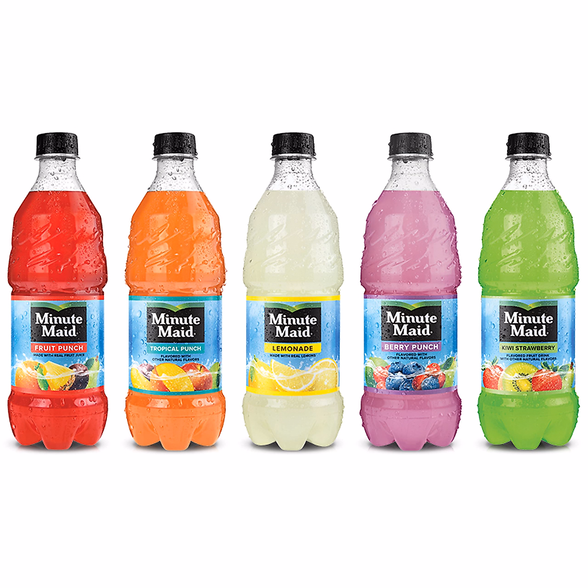 Min Maid Lemonade And Punch 8 Flavors Variety Pack, Lemonade And Fruit Drinks 20 Oz (Pack of 8)