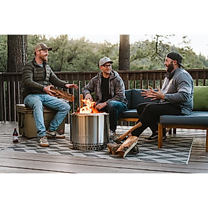 Solo Stove Bonfire Big Yard Bundle 2.0 | Incl. Bonfire Smokeless Fire Pit with Stand, Shield, Shelter, Portable for Wood Burning, Removable Ash Pan, Stainless Steel, H: 16.75in x Dia: 19.5in, 28.25lbs