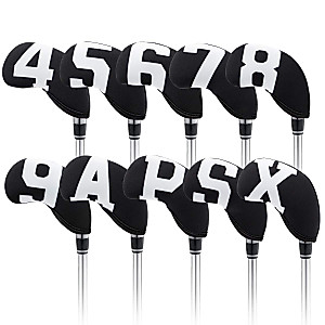 Golf Iron Covers,Golf Iron Head Covers with Colorful Number Neoprene Golf Iron Covers Set,Golf Club Head Covers for Iron Set Fit All Brands Golf Iron Headcovers 4/10pcs