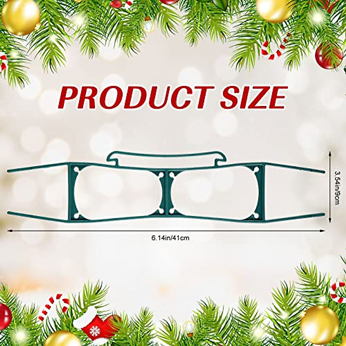 Vicenpal Christmas Lights Storage Holder, Holiday Light Storage All Purpose Light Cord Wind up Organizer for String Lights, Extension Cords, Magnet Fishing Rope (Green, 12 Pieces)