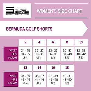 Three Sixty Six Womens Bermuda Golf Shorts 8 ½ Inch Inseam - Quick Dry Active Shorts with Pockets, Athletic and Breathable Ice White