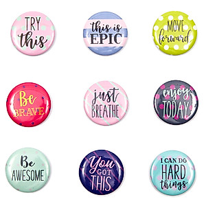 Paper Junkie 18 Pack Inspirational Quote Decorative Magnets for Fridge Refrigerator Locker