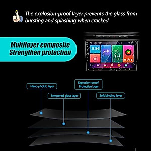 UGSHY Pack-1 Car Navigation Tempered Film, 10.1"-10.2" Touch Screen Tempered Glass Protective Film, Suitable for Most Models (Transparent)