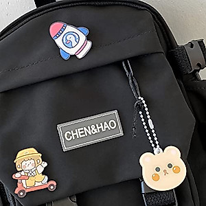 Yevin Anti Theft Backpack Crossbody Bags Travel Purse Convertible Backpack Ladies Nylon Waterproof Backpack for Women and Girl（Black）