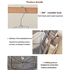 NW Multifunctional Sling Underwear Rack Stainless Steel Storage Rack Multi-Layer Clothes Rack Protection from Deformation (Color : Beige)