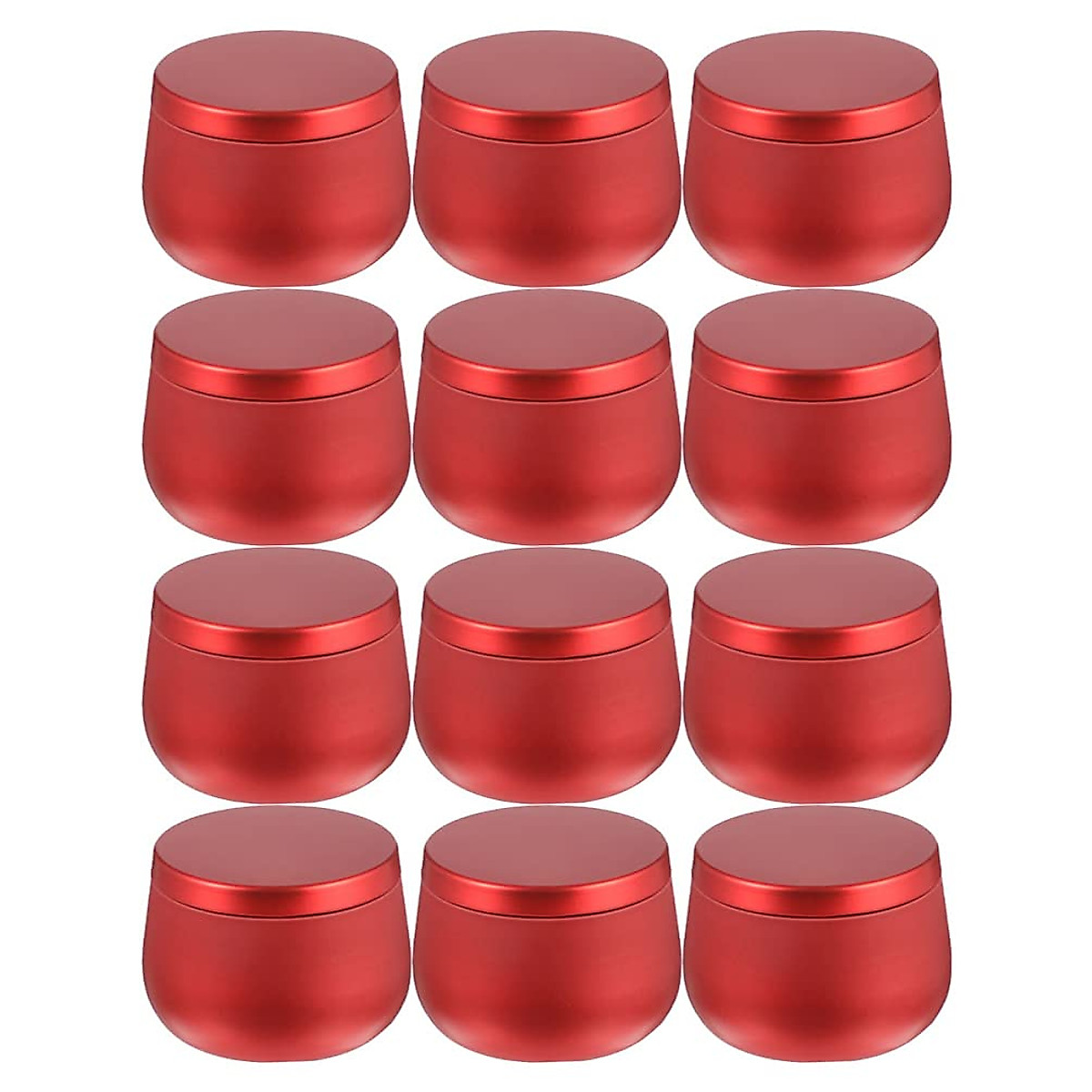 MILISTEN Maneki Candle Tin 12pcs, 8 oz Candle Tin with Lids, Red Candle Jars for Making Candles Arts& Crafts, Storage Waving Cat