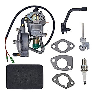Mikatesi manual choke GX390 188F Generator Dual Fuel Carburetor LPG CNG Conversion Kit for Honda GX390 188F 4.5KW-6.5KW Gasoline Generator Replace For Predator 7000 8500 8750 9000 Generator