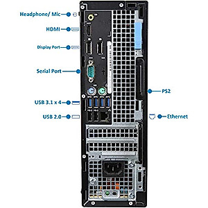 Dell Optiplex 7040 SFF Desktop PC, Intel Quad-Core i7-6700 4.0 GHz, 32GB RAM, 256GB NVMe SSD, HD Graphics 530 4K, DisplayPort, HDMI, AC Wi-Fi, Bluetooth - Windows 10 Pro (Renewed)