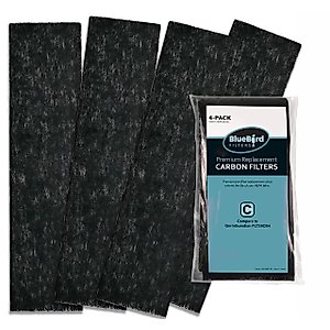 BlueBird Filters Germ Guardian FLT28CB4 Carbon Pre Filter Kit, 4 Pack, Compatible with FLT5000 HEPA Filter C, Air Purifier AC5000 Series