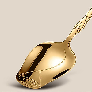 Stainless Steel Spoon Set 5 Pack, Rose flower shaped spoon, Coffee spoon，Dessert Spoon, Ice Cream Spoons, tea spoons，Love spoon, Cute holiday gift (Multicolor)