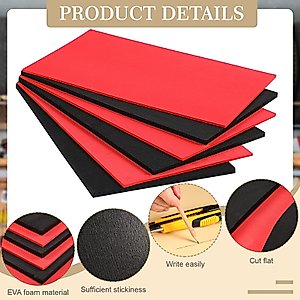 3 Sets Tool Box Shadow Foam Organizers Liner Adjustable Inserts Foam Non Slip Liner Mat for Tool Box, Cabinet and Chest Drawers, Black Top and Red Bottom(10.7 x 18 Inch)