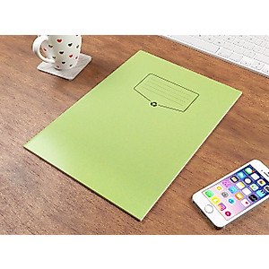 Silvine A4 Recycled Exercise Book - Lined With Margin (64 Pages) Green [Pack of 10]