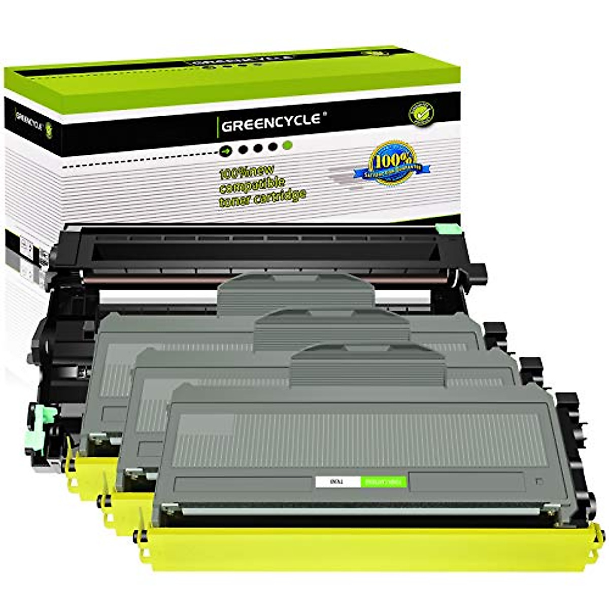 greencycle (3 Toner,1 Drum Compatible Toner Cartridge and Drum Unit Replacement for TN360 TN330 DR360 DR-360 High Yield Compatible with Brother HL-2170w HL-2140 MFC-7340 MFC-7340 DCP-7040 Printer