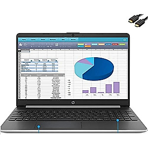 HP Newest 15 15.6" Micro-Edge HD Business Laptop (10th Gen Intel Core i5-1035G1, 16GB DDR4 RAM, 512GB M.2 SSD) USB Type-C, HDMI, HD Webcam, Windows 10 Home + Cable