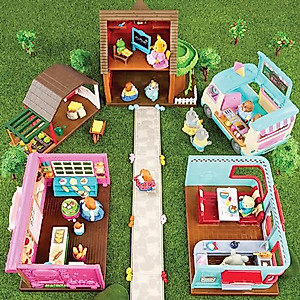 Li’l Woodzeez – Woodland Schoolhouse – Dollhouse Playset – 1 Doll Figure, Miniature Furnitures & Accessories Included - Pretend Play for Kids Age 3+