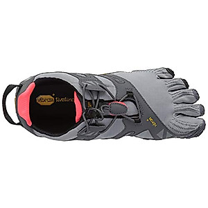 Vibram Women's V Trail Runner, Grey/Black/Orange, 6-6.5