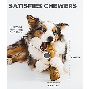 Petstages Dogwood Wood Alternative Dog Chew Toy, Medium and Benebone Wishbone Durable Dog Chew Toy for Aggressive Chewers, Real Peanut, Made in USA, Medium