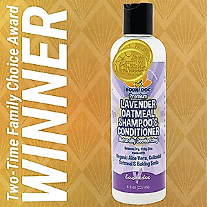 Bodhi Dog Organic Lavender Oatmeal Dog Shampoo and Conditioner | Hypoallergenic Conditioning Deodorizing Formula for Dogs Cats & Pets | Treatment Wash Soothes Dry Itchy Skin Allergy Relief (8 Fl Oz)