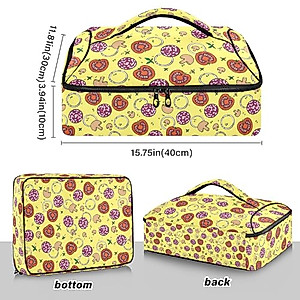 Kcldeci Insulated Thermal Food Carrier Insulated Casserole Carrier for Hot or Cold Food,Pizza Onion Rings Tomatoes Insulated Tote Bag for Potluck Cookouts Parties Picnic,Lasagna Lugger
