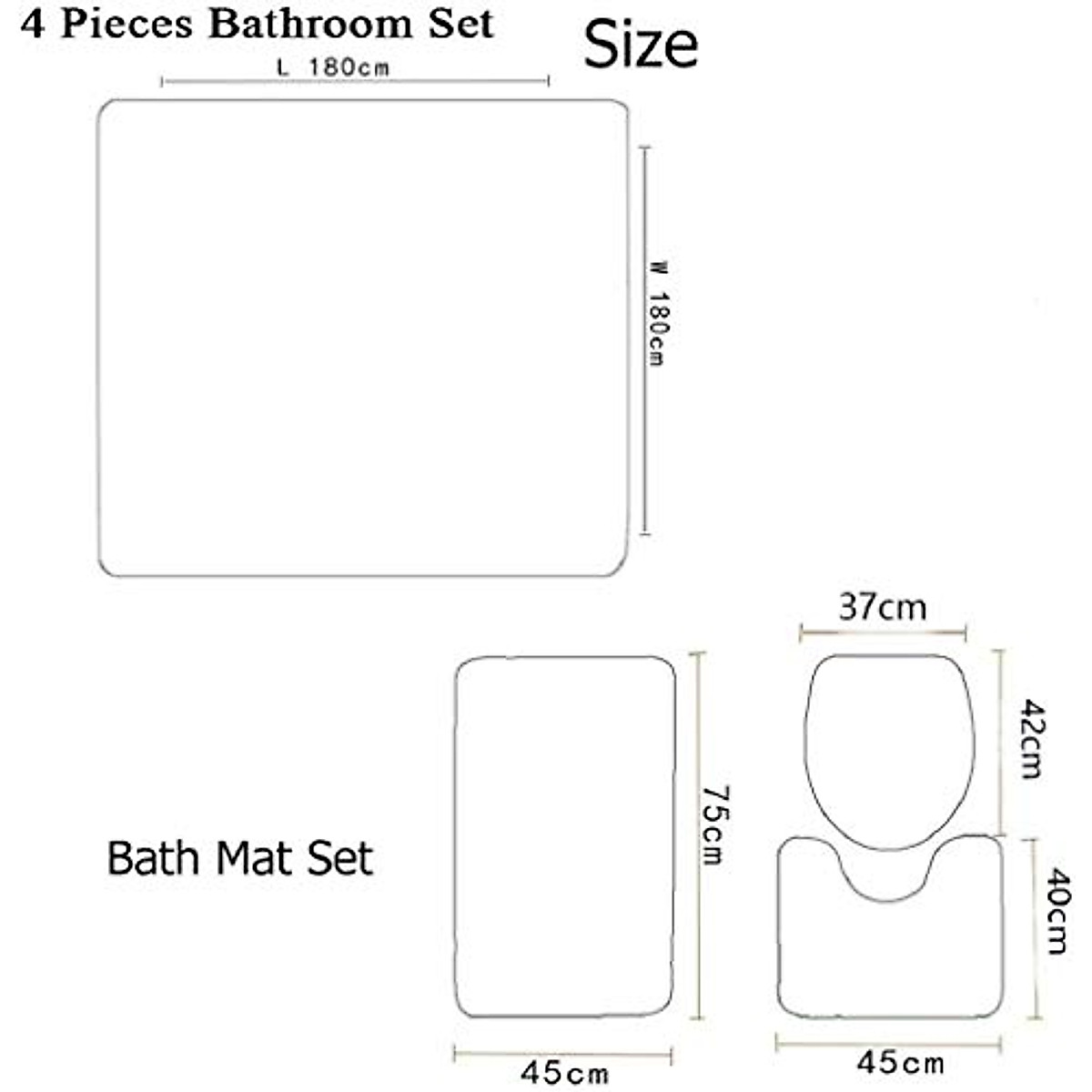 Yuaobeimei Golden Sunflower and Butterfly Floral Patterned Shower Curtain Set 4 Pieces 3D Printing Floral Bathroom Decor with Bath Rugs Mat,and 12 Hooks, 71x71inch