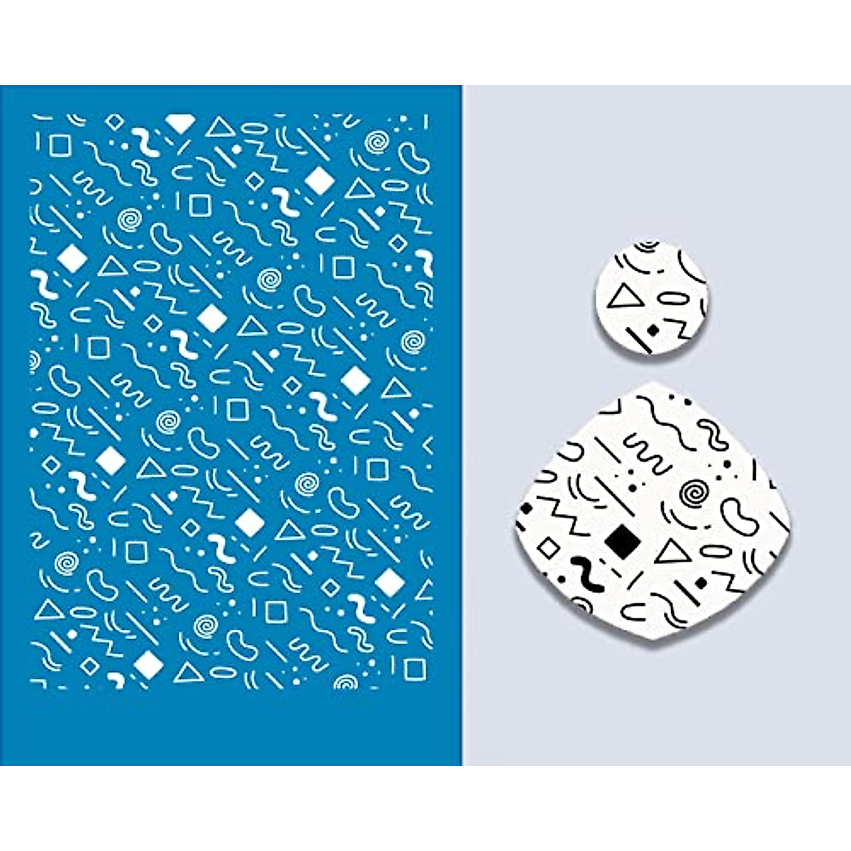 Screen Printing for Polymer Clay Earrings- Reusable Silkscreen Stencil for Polymer Clay - Polymer Clay Silk Screen Tool- Jewelry Earring Silk Screen (BCW362)