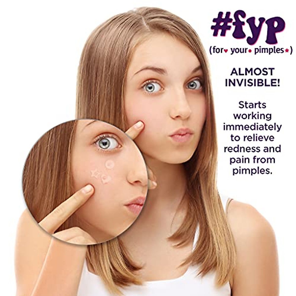 TBH Teen Pimple Patches For Tween Girls and Boys - Hyaluronic Acid Acne Pimple Patch Spot Treatment (72 Count) Star Pimple Patches For Face, Vegan and Cruelty Free