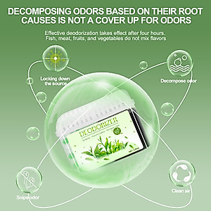 Refrigerator Deodorizer Can Be Used for over 2 Months More Effective Fridge Deodorizer than Baking Soda Bamboo Charcoal Suitable for Refrigerators Shoe Cabinets (Green tea flavor)