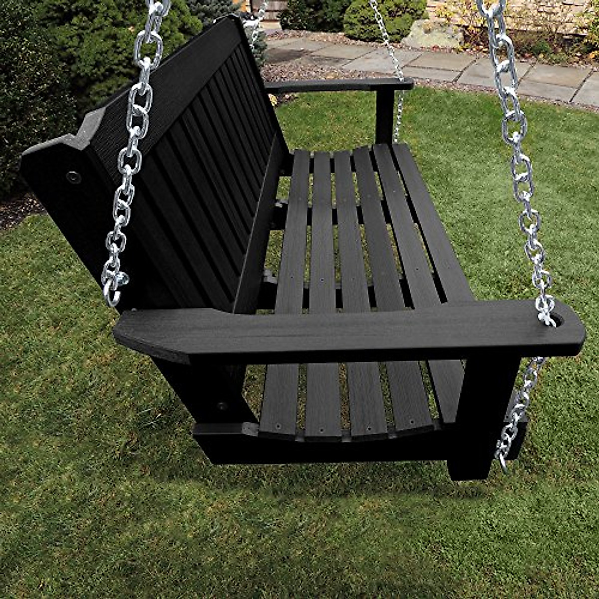 Highwood AD-PORL1-BKE Lehigh Porch Swing, 5 Feet, Black