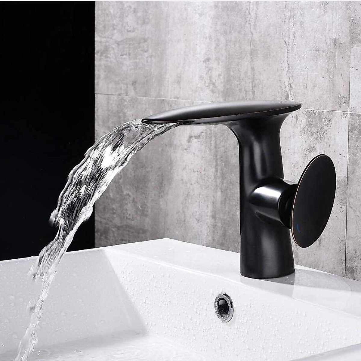 LUOFDCLDDD Water-Tap Bathroom Sink Tap Kitchen Sink Tap Basin Faucets Waterfall Faucet Bathroom Faucet Single Handle Basin Mixer Tap Bath Faucet Brass Sink Water Crane/Whit and Gold