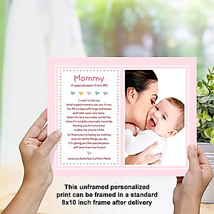 Mommy Gift from Daughter, Baby, Toddler, A Special Poem From Me, 8x10 Inch Print Personalized with Name and Photo