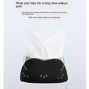 NNAA Office Chair Cushion Ergonomic Chair Pad Memory Foam Seat Cushion Back Cushion Orthopedic Coccyx Spine Mat Relieve Pressure Pad Slow Rebound Chair DeepGrey