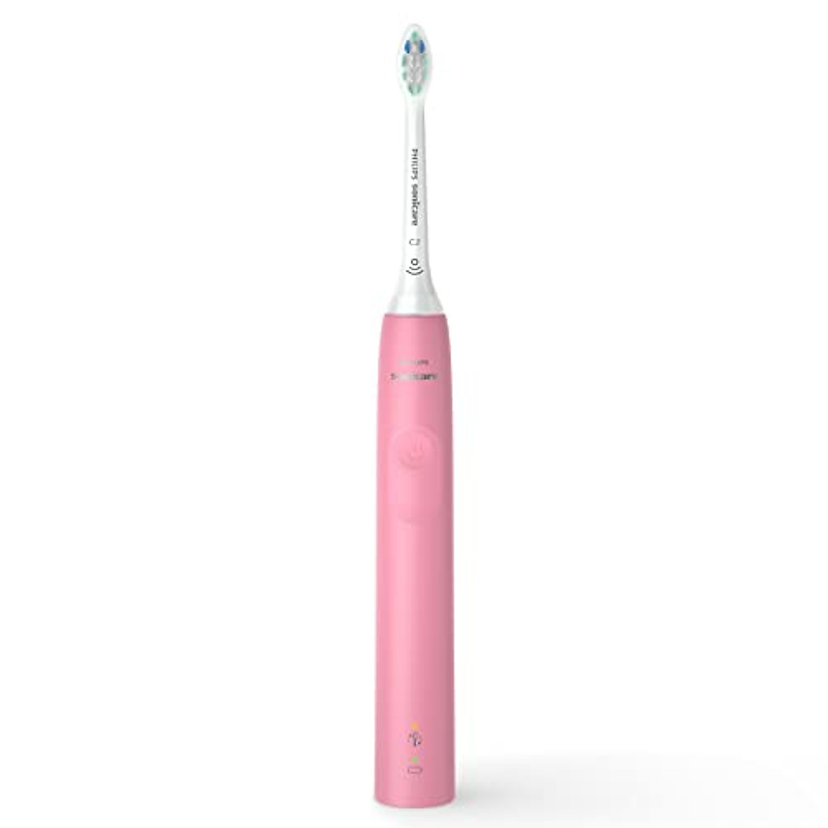 Philips Sonicare 4100 Rechargeable Electric Toothbrush, with Pressure Sensor, 2 Intensity Settings, SmarTimer and QuadPacer, 14-Day Battery Life, Deep Pink, Model HX3681/26
