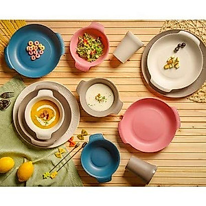 Nineware Friends Pasta Bowl 2p Set, Ivory+Gray 2p 1 Set, Dish Washer, Microwave Available, BPA Free, Stylish Color