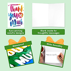 KiDEPOCH Colorful Thank You Cards 30 Pack Thank You Cards bulk 4 × 6 Inch Thank You Cards with Envelopes for Birthday, Valentines’ Day, Baby Shower, Christmas and more