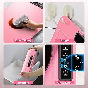 Food Warming Mat for Buffet,Electric Warming Tray with 4 Temperatures Setings and 1/3/5h Timer,Full Surface Heating Food Warmers for Parties Buffets Holidays Daily Use to Keep Food Warm（Pink）