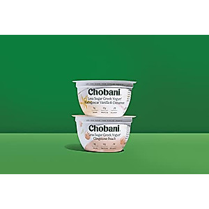 Chobani® Less Sugar Low-Fat Greek Yogurt Madagascar Vanilla Cinnamon 5.3oz 4-pk