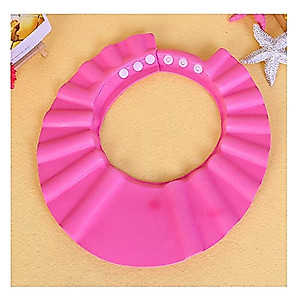 Baby Safe Shampoo Shower Bathing Wash Hair Shield Hat Protection Soft Cap Adjustable Visor Keep The Water Out of Their Eyes & Face Toddler Kids Children 1PCS (Pink)