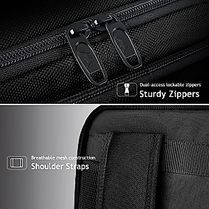 MATEIN Travel Backpack, 40L Flight Approved Carry on Hand Luggage, Water Resistant Anti-Theft Business Large Daypack Weekender Bag for 17 Inch Laptop, Black